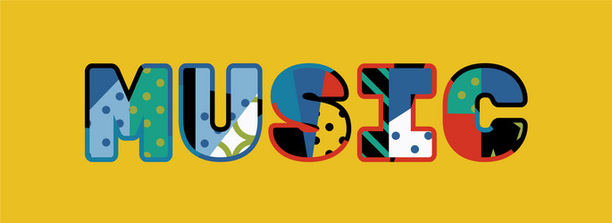 Music concept word art Royalty Free Vector Image