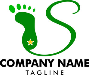 S letter feet logo icon Royalty Free Vector Image