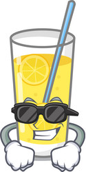 Super cool lemon character with design cartoon Vector Image