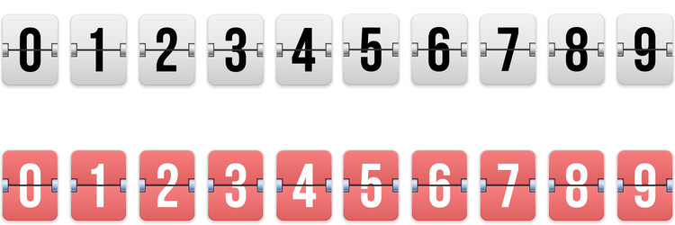 Clock Counter Countdown Flip Scoreboard Timer Vector Image