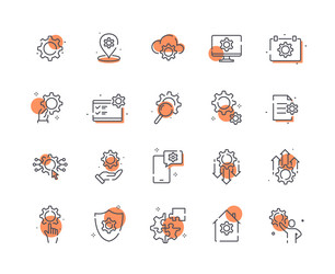 Engineering design icons set Royalty Free Vector Image