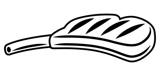 Rib chops icon Royalty Free Vector Image - VectorStock