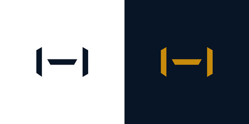 Simple and futuristic h logo design Royalty Free Vector