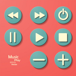 Music icons with white background Royalty Free Vector Image