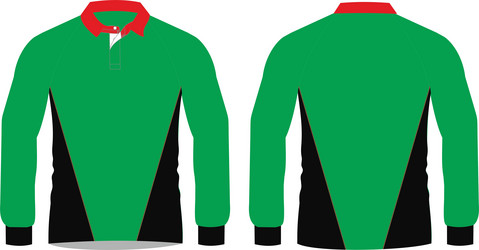 Rugby shirts knitted mock ups Royalty Free Vector Image