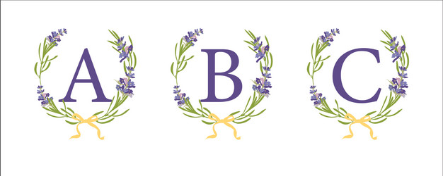 A b c letter set modern hand-drawn silhouette Vector Image