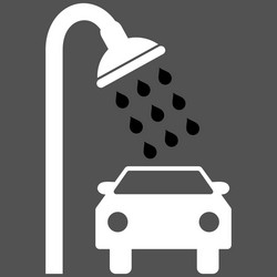 Car shower flat symbol Royalty Free Vector Image
