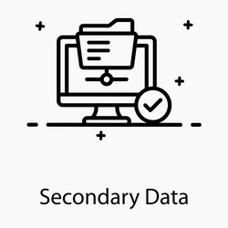Secondary data Royalty Free Vector Image - VectorStock