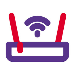 Wireless network supply through modem Royalty Free Vector