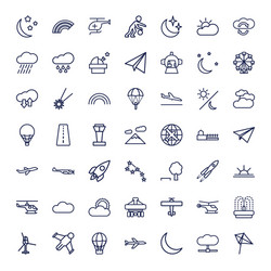 Sky icons Royalty Free Vector Image - VectorStock