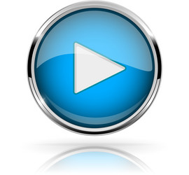 Blue play button Royalty Free Vector Image - VectorStock