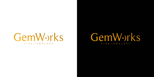 Luxurious and unique gem logo design Royalty Free Vector