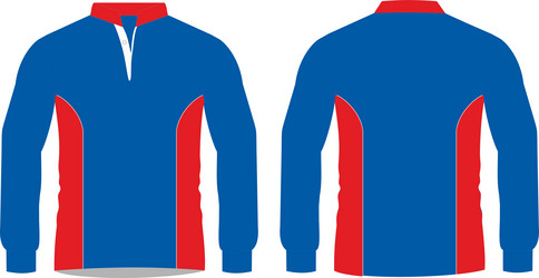 Rugby shirts knitted mock ups Royalty Free Vector Image