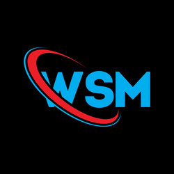 Wsm logo letter design Royalty Free Vector Image