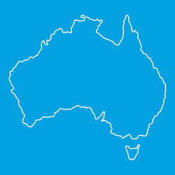 Australia icon outline style Royalty Free Vector Image