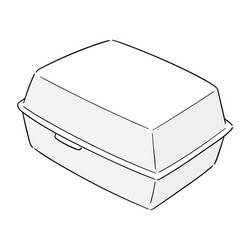 Set of foam container Royalty Free Vector Image
