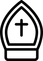 Pope hat Royalty Free Vector Image - VectorStock