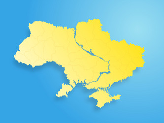 Ukraine map european countries detail map Vector Image