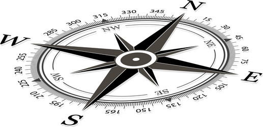 Compass on a white background Royalty Free Vector Image
