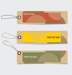Cute note papers tag vintage style template design