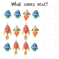 Educational game for children what comes next Vector Image