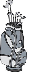 Drawing golf bag in color isolated Royalty Free Vector Image