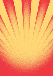 Dotwork sun rays card with stippled dots Vector Image