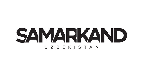 Samarkand in the uzbekistan emblem design Vector Image