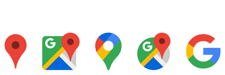 Set google maps icons Royalty Free Vector Image