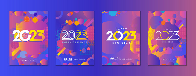 New year 2023 banners set Royalty Free Vector Image