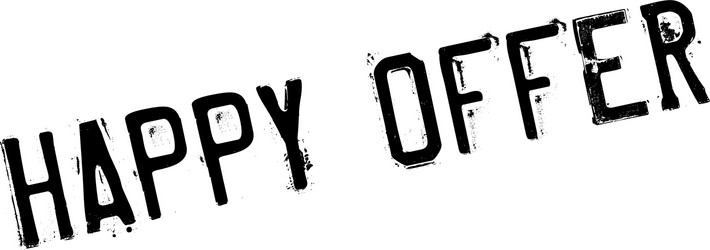 Happy offer rubber stamp Royalty Free Vector Image