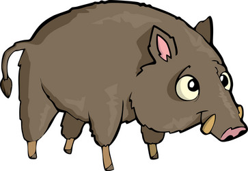 Cute little hog Royalty Free Vector Image - VectorStock