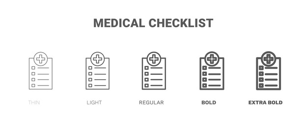 Medical checklist icon outline checklist Vector Image