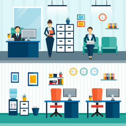 Modern office interior Royalty Free Vector Image