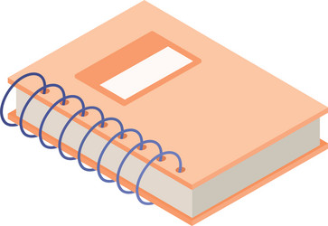 Yellow ringed book Royalty Free Vector Image - VectorStock