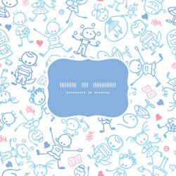 Pattern with kids Royalty Free Vector Image - VectorStock