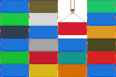 Cargo container for shipping and transportation Vector Image