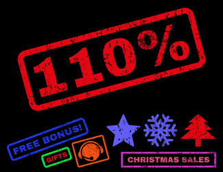 110 percent rubber stamp Royalty Free Vector Image