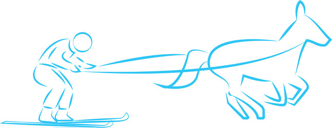 Drawing outline winter sport Royalty Free Vector Image