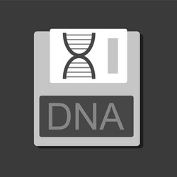 Flat icon design collection dna disk in sticker Vector Image