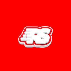 Letter rs fast speed technology modern logo design
