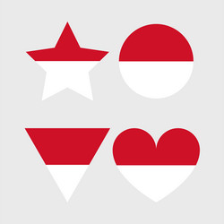 Monaco flag icons set of Royalty Free Vector Image