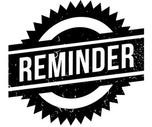 Reminder sign or stamp Royalty Free Vector Image