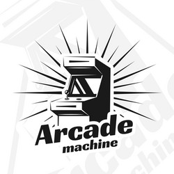 Retro pixel art 8 bit arcade cabinet machine Vector Image