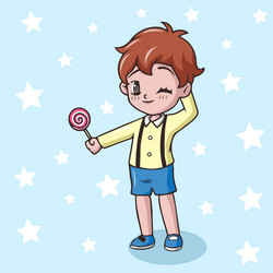 Boy Eating Candy Vector Images (over 440)