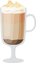 Realistic frappe coffee cream and chocolate Vector Image