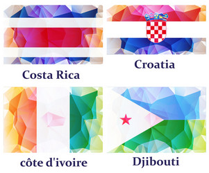 Turkey and djibouti flags for official meeting Vector Image