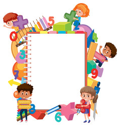 Kids and many numbers Royalty Free Vector Image