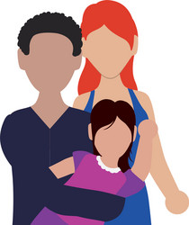 Family avatar faceless cartoon Royalty Free Vector Image
