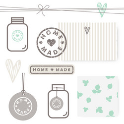 Homemade label design element Royalty Free Vector Image